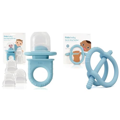 Amazon.com : Frida Baby Push Pop Feeder, Baby Fruit Feeder + Get-A-Grip ...