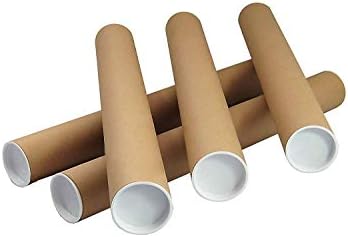 25 x A3 Quality Postal Tubes Poster 330mm x 50mm Rolls + END CAPS ...