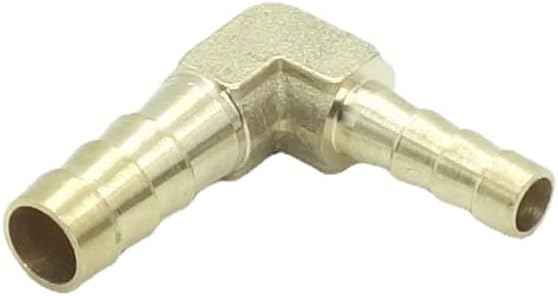 CDQBWKJGFJ 3 Pcs Brass 1/4" x 3/8" Hose Barb Elbow Reducer 90 Degree L Right Angle Barbed ...