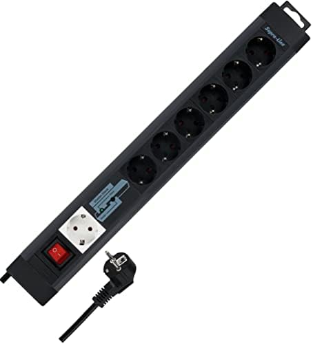 REV Supraline Power Strip, 6+1 Socket, Master-Slave, 3.1 m, Anthracite ...