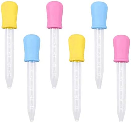Desenda 6pcs 5ml Food Grade Silicone and Plastic Droppers Pipettes for ...