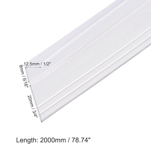 TA-VIGOR Frameless Shower Door Bottom Seal Strip, 20mm Drip Rail – 8mm ...
