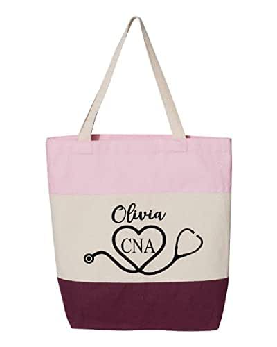 Amazon.com: Personalized Certified Nursing Assistant CNA Tote Bag Nurse ...