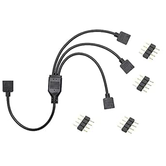 elpart 12V 4 PIN RGB Splitter Cable LED Strip Connector 4pin Male ...