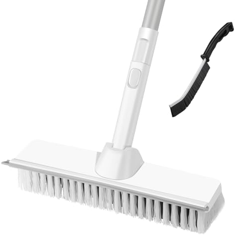 Amazon.com: Wlich Floor Scrubbing Brush, 2-in-1 Floor Scrub Brush with ...