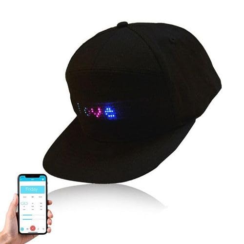 Buy MaruHub LED Display Cap | Smart Baseball Cap with Colourful Display ...