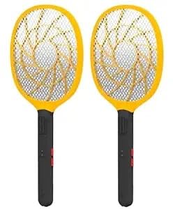 Dots Technology Racket Rechargeable Handheld Electric Fly Swatter ...