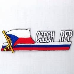 Amazon.com: Czech Republic Sidekick Word Country Flag Iron on Patch Crest Badge .. 1.5 X 4.5 ...