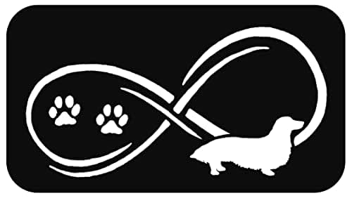 Amazon.com: Long Haired Dachshund Infinity Symbol Dog Decal Sticker ...