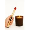 Arketa Refillable Butane Candle Lighter, Wooden Design with Safety Lock ...