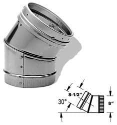 Amazon.com: Chimney 69240 Simpson DuraLiner- 8 in. 30 Deg SS Elbow ...