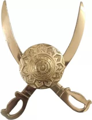 CAPE SHOPPERS Talwar Dhaal Emblem : Amazon.in: Car & Motorbike