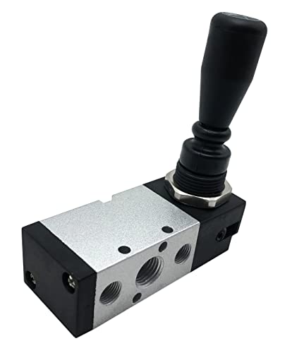 1/4 NPT Air Hand Lever 5 Way 2 Position Pneumatic Control Mechanical ...