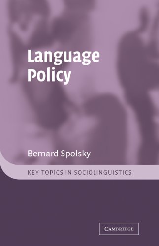 Language Policy (Key Topics in Sociolinguistics) - Kindle edition by ...