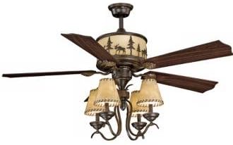 56" Vaxcel Yellowstone Faux Leather Down Lights Ceiling Fan - Amazon.com
