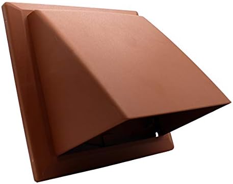 Kair Terracotta Cowled Outlet Grille 183mm External Dimension Wall Vent ...