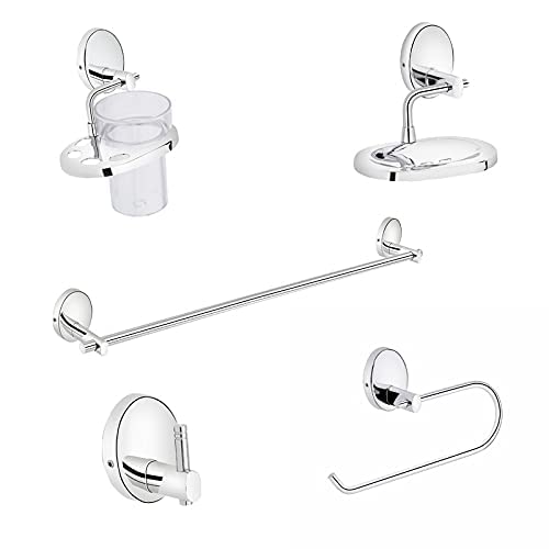 BUMBERELL Set of 5 Stainless Steel Bathroom Accessories and Fittings ...