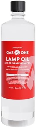 Amazon.com: Gas One Liquid Paraffin Lamp Oil – 32oz - 1 qt. Clear Oil ...