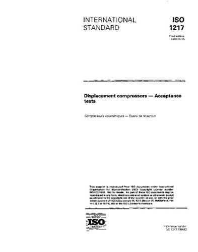 ISO 1217:1996, Displacement compressors - Acceptance tests ...