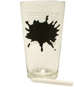 Catamount Glassware Chalkboard Surface Ink Splat Pint Glass, 16-Ounce ...