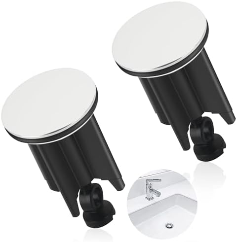 Pop Up Sink Plug Replacement 40mm, Set of 2 Sink Plugs, Universal Sink ...