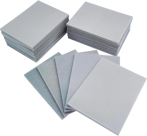 SACKORANGE 30 PCS 400-3000 Grit Hand Sanding Sponge Set, Ultra Fine ...