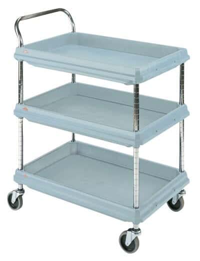 Metro Carts BC2030-3DMB Deep-Ledge Utility Cart, 3 Shelf, 21.5x41x32.75 ...