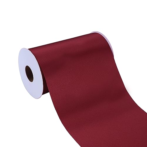 Snapklik.com : 4 Inch Wide Claret Satin Solid Ribbon Large Ribbon For ...