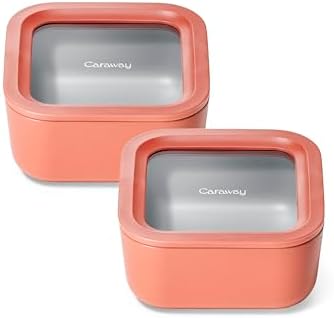 Amazon.com: Caraway Glass Food Storage - 6.6 Cup Glass Container Duo ...
