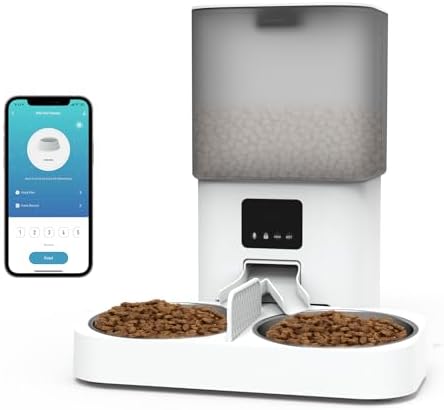 Amazon.com : HoneyGuaridan Automatic Cat Feeders for 2 Cats, 3.5L Cat ...