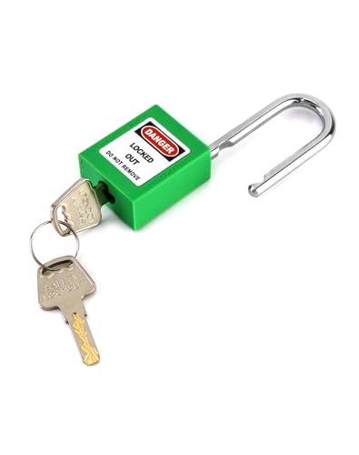 Snapklik.com : QWORK Lockout Tagout Locks, Safety Padlock, 10 Green ...