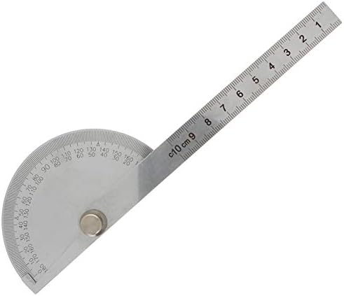 Utoolmart Stainless Steel Protractor 180 Degrees Round Head Angle ...