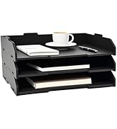 Amazon.com: A3 Stackable Paper Tray, 3 Tier Desk File Organizer ...