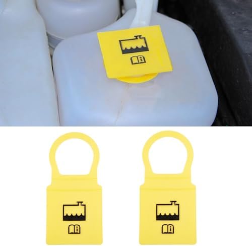 Amazon.com: 2 Pack Engine Coolant Reservoir Cap, Yellow Coolant Cap ...