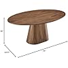 Amazon.com: Modway Provision 75" Oval Dining Table in Walnut : Patio ...