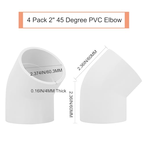 Codos De PVC De 45 Grados - Ferreteria Y Herramientas