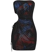 Amazon.com: CAPE CLIQUE Sexy Spaghetti Strap Dress Ruched Sleeveless ...