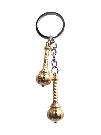 VASUSS Lord Hanuman Dual - Double Gada Metal Keychain - Keyring For ...