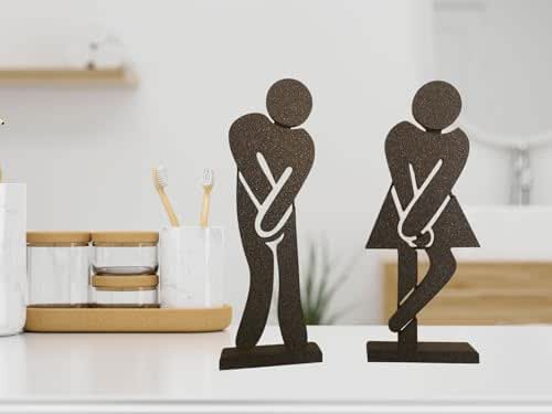 Amazon.com: Funny Gotta Go Bathroom Standing Figurine People for ...