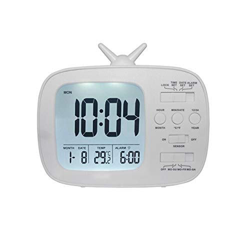 Buy Jamboree Cute TV Shape Digital Alarm Clock 3 Programmable Alarm ...