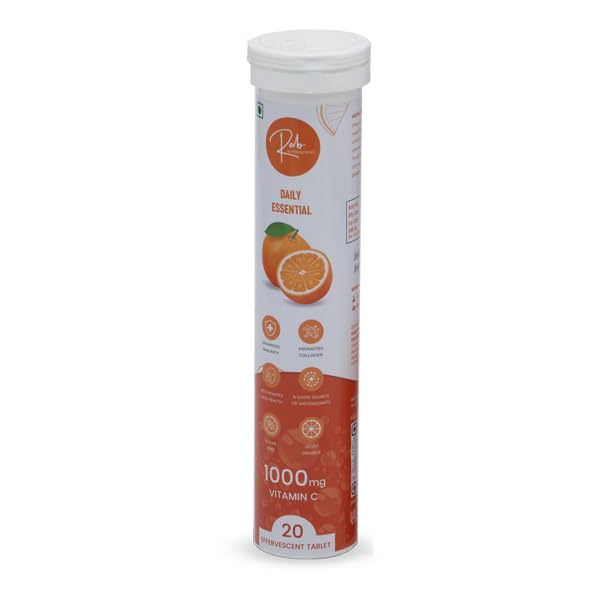 Rab NUTRACEUTICALS Vitamin C | 20 Effervescent Tablets with 500mg L ...