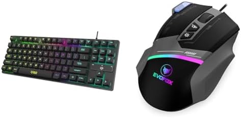 EvoFox Fireblade Wired TKL Gaming Keyboard with Breathing Effect (Black ...
