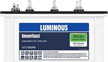Luminous Inverlast ILTJ18148 150 Ah Tall Jumbo Inverter Battery for ...