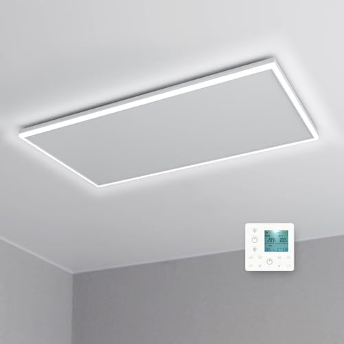 byecold Infrared Panel Heater Built-in Thermostat, LED Light Ceiling ...