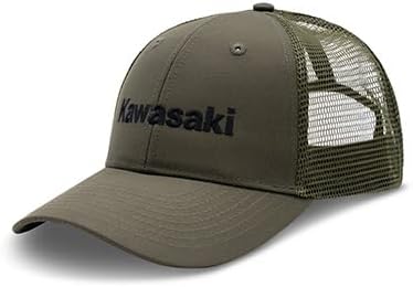Kawasaki Olive Back Mesh Baseball Cap K004-4121-OLNS at Amazon Men’s ...
