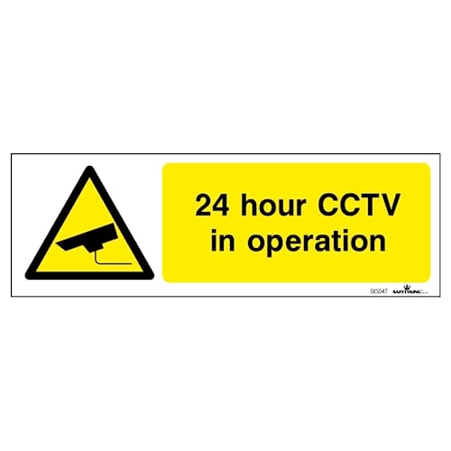 SAFETYKING 4 PCS CCTV STICKER (HORIZONTAL) CCTV Sign Security Sticker ...