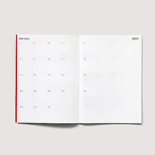OD OCTGONDESIGN 2024 Big Monthly Planner | A4 Size | Red – BigaMart