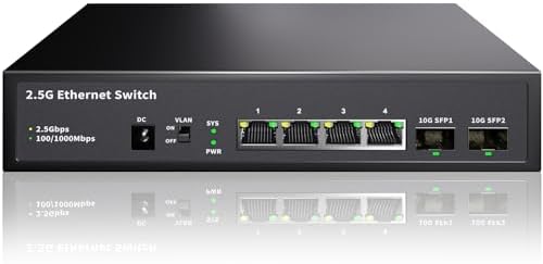 Amazon.com: NICGIGA 6 Port 2.5G Ethernet Switch with 4X 2500Mbps + 2X ...