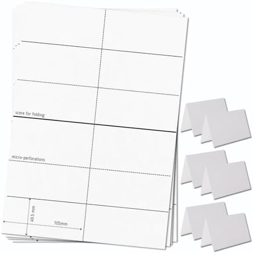OfficeGear Tent Cards Table Place Cards – 150 Pack of Perforated ...