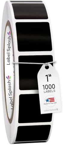 Amazon.com : LABELSPLASH 1 Inch Square Color Code Dot Permanent ...